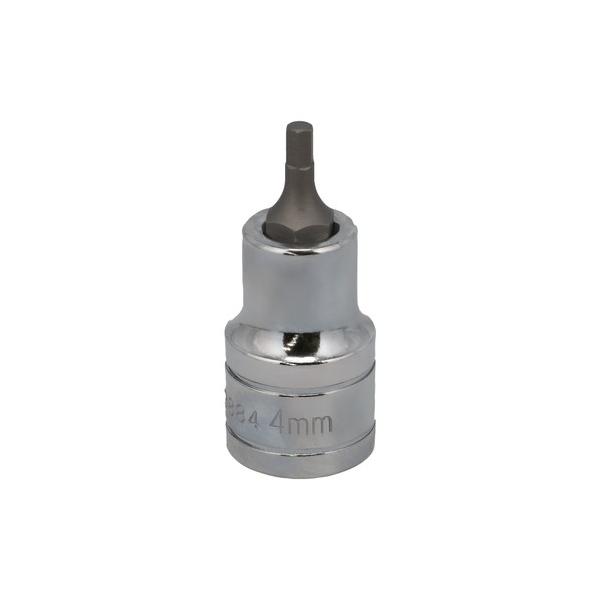 ●6角キャップスクリュー用のビットソケット。 ●差込角("SQ):1/2 ●サイズ(mm):4 ●全長(L1;mm):55 ●軸長(L2;mm):17 ●外径(D;mm):24 ●メーカー型番:23884   【サイズ】 1/2DR　4mm...