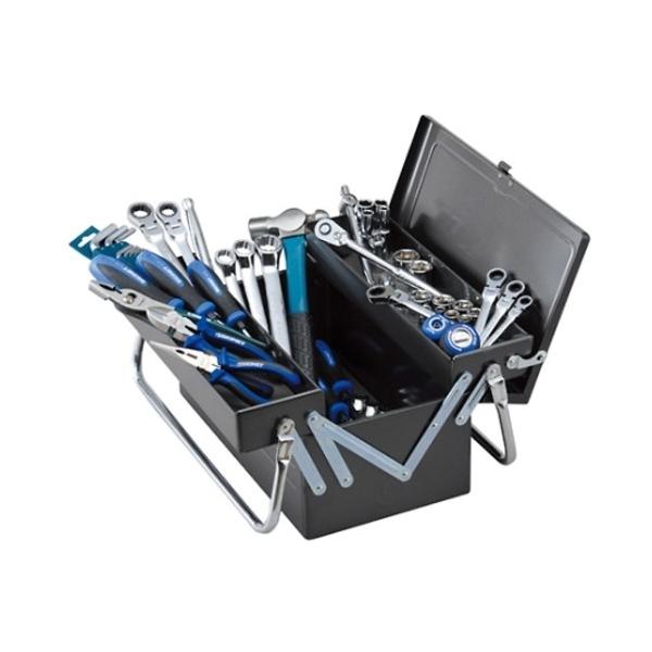 ●産業向けに「高品質でリーズナブル」を追求したツールセット。 ●保守点検・現場での組立や施工など様々なシーンに対応出来るコンパクトな工具セット。 ●使い勝手にこだわった両開きツールケースを採用。 ●ボリューム満点&amp;コストパフォーマン...