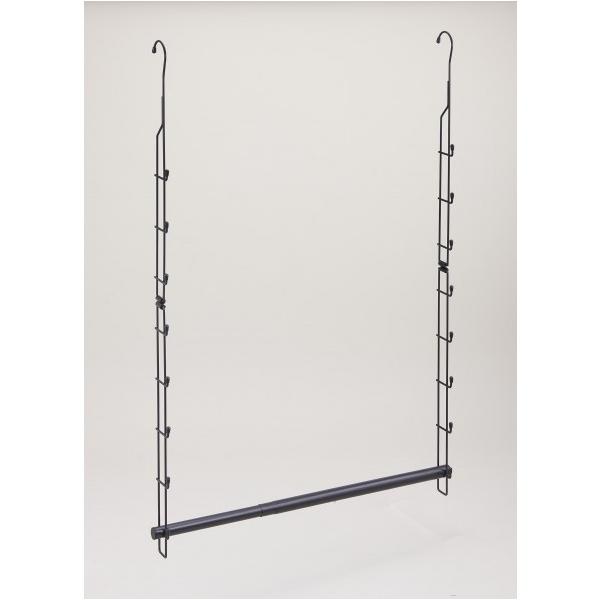 ●衣類の収納量アップ！ ●吊るすだけの簡単設置 ●サイズ:490・550・610・670・730・790×65×977mm ●重量:753g ●材質:水平バー:スチール、アーム:スチール(樹脂部:ABS樹脂) ●耐荷重:15kg ●中国製 ...