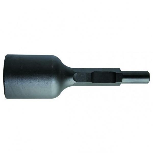 特長 電動ハンマーに装着しあらゆるパイプや杭等を打込み為のアダプターです。ハンマーで打込むより数倍早く安全に打ち込めますので、作業効率がアップします。  用途 単管パイプのキャップ付やピン付、また60.5φのガス管等、各種一般配管の打込み作...