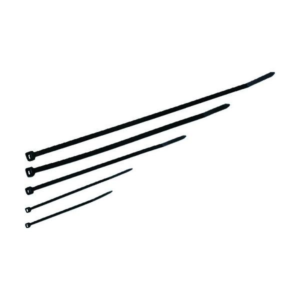 商品画像はイメージ画像です。実際とは異なる場合がございます。 ■特徴 結束バンドの先端がカーブしており、目通しがスムーズです。 優れたヘッド構造により、しっかり結束・固定します。  ■用途 屋外のケーブル・電線・配管の結束に。  ■仕様 屋...