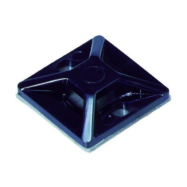 ■特徴 様々な被着体に確実に貼り付く超強力粘着テープを使用しており、アクリル、PP、塩ビ、各種ゴム材料への接着が可能です。 ネジ止め用穴付きです。  ■用途 結束バンドを任意の場所の固定に。  ■仕様 使用温度範囲：-30〜85℃ 屋外用 ...