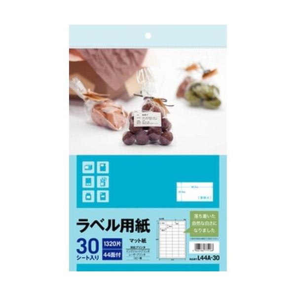 ■特徴 お求め安い価格帯のラベルシールです。 （チャネル限定製品）    【カラー】 白 【入数】 30枚 【原産国】 日本製 L44A30