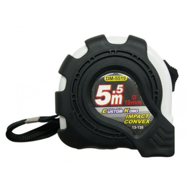 用途に合わせて選べる4サイズ 長さ×テープ幅 5.5m×19mm 本体サイズ H75×W75×D35mm 衝撃に強いゴムカバー付 ロック付コンベックス ロック付コンベックス ロックコンベックス メジャー  【サイズ】 5.5m×19mm 【...