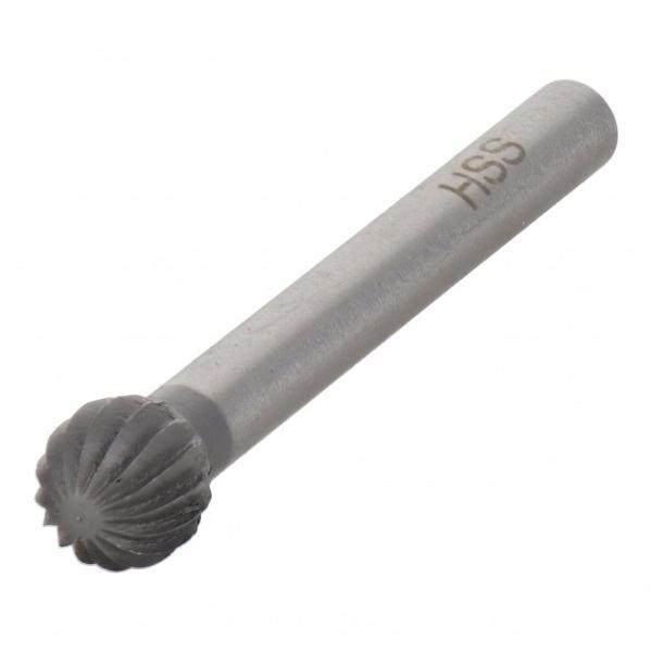 粗い削りできれいな仕上がり ヤスリ形状 丸型 外径 10mm 刃長 10mm 軸径 6mm 金属や木工・樹脂・軽金属等の研削用です。 （熱処理済の素材には不向きです。 ）   【入数】 1点 HS04