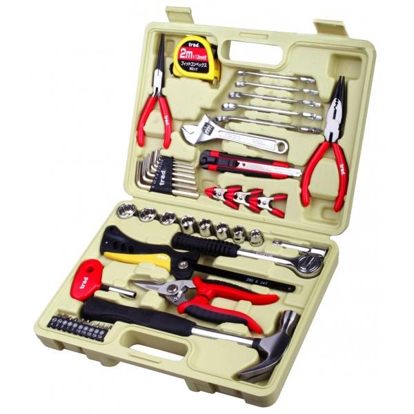 備えて安心、使って便利なツールセット 45PCSの厳選工具をセットアップ メンテナンスに必要な工具をピックアップ 持ち運びに便利な収納ケース付き 車のメンテナンスに 配線などの修理作業に 日曜大工に 家具などの組立てに ケースサイズ:H23...