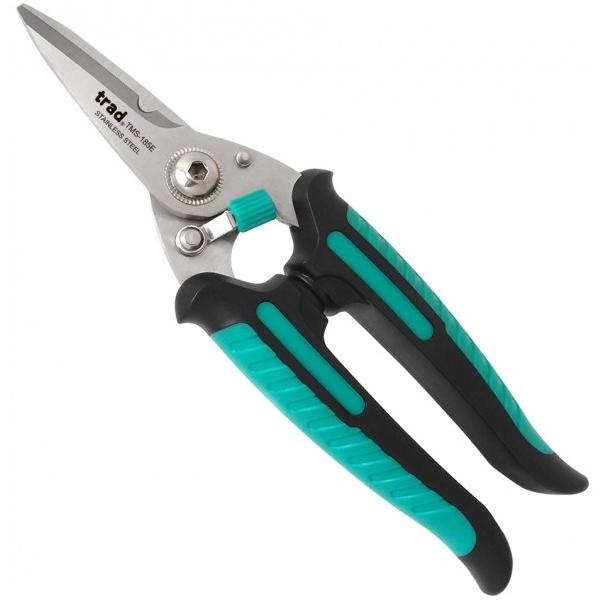 刃の細かいギザギザが滑りを防ぐ！ 全長 185mm 刃厚 4mm 刃長 57mm ステンレススチールのブレードは繊細で鋭く、耐久性があります。 ケーブル・ワイヤーネット・アルミニウム・皮革を切断できます。 軽くて強いハンドルは耐衝撃性のプラ...