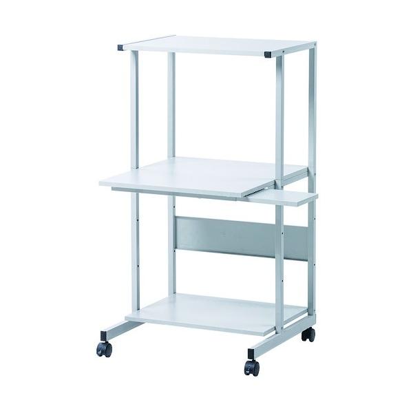 ■特徴 シンプルなパソコンラックです。 PC＋周辺機器を省スペースに収納ます。 PC一式、プリンターなどPC環境に必要なものが収納できるシンプルなラックです。 メイン天板はマウステーブル付きです。 メイン天板、下棚の取付け位置は可変できます...