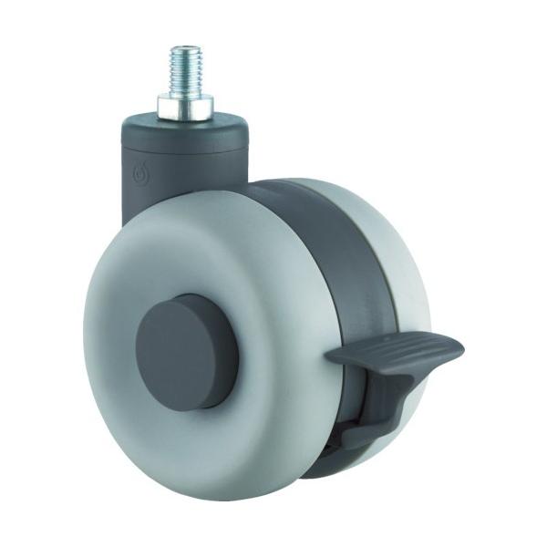 商品画像はイメージ画像です。実際とは異なる場合がございます。 ■特徴 全体的に丸みを帯びた形状のデザイン性の高い双輪キャスターです。  ■用途 小物、イス、木製クラフト、玩具のホイール用  ■仕様 ねじ込み式 自在式(ストッパー付)  ■材...