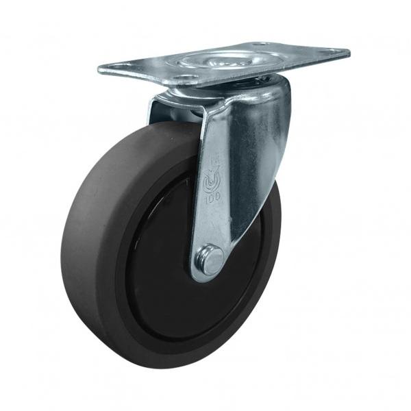 【材質】  ●旋回部(自在のみ)、車輪回転部にラジアルベアリングを採用し、スムーズな回転とともに、高い静粛性を実現。   ●オフィス、病院など静かな環境向け。   ●手押し台車や平台車などに。   ●自在と固定の二種類がございます。  【材...