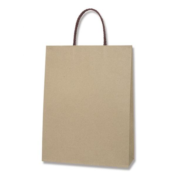 樹脂製の接着剤で手紐を取り付けた手提げ紙袋です。 紐の結び目がなくすっきりし、物の出し入れがスムースで、ストックする際にかさばらないメリットがあります。 通常段ボールなどに利用されるライナー紙を使用し、ナチュラルな風合いに仕上げました。 厚...