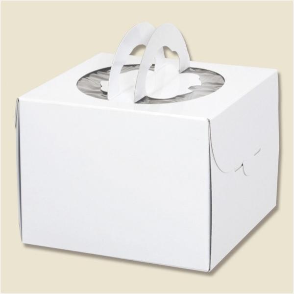 使いやすい10枚入りデコレーションケーキ用の手提げ箱をご用意いたしました。   【サイズ】 150×150×115mm 【カラー】 ホワイト 【入数】 10枚 004232300