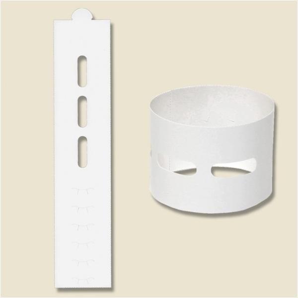 筒状に組み立ててケーキ箱の空きスペースを埋め、ケーキの傷みを防止します。 直径は6段階に調節が可能です。   【サイズ】 63×298mm 【入数】 50枚 004247215