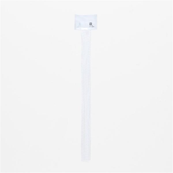 にんにく小売販売用の網状の袋です。 底から入れて縛って留めるタイプです。   【サイズ】 35cm 【カラー】 白 【入数】 50本 004711717