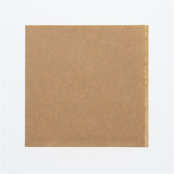 テイクアウトにぴったり！ハンバーガーや肉まんなどが入る四辺のうち二辺の口があいたタイプの袋です。 袋の上部が7mm短くなっており、袋が開きやすくなっています。   【サイズ】 180×180mm 【カラー】 未晒無地 【入数】 100枚 0...