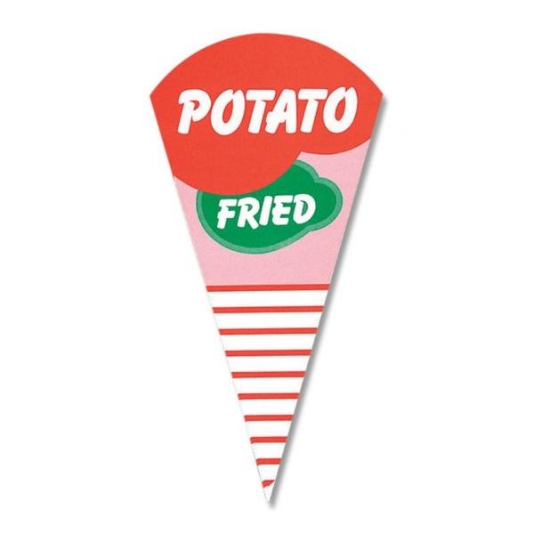 ポテト用の袋です。 内容量:約170cc   【サイズ】 110×220mm 【カラー】 赤/緑/白 【入数】 100枚 004738203