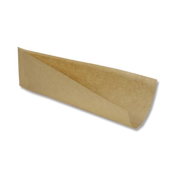 テイクアウトにぴったり！四辺のうち二辺の口があいたタイプの袋です。   【サイズ】 230×75mm 【カラー】 未晒無地 【入数】 100枚 004738224