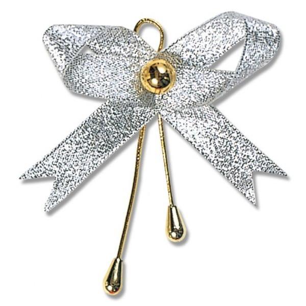 ゴムの輪の中にOPPなどの袋の口をとおし、ビーズ付リボンをキュッと引き上げて留めてください。 ゴムの長さ:65mm   【サイズ】 50×60mm 【カラー】 シルバー 【入数】 12個 004743202