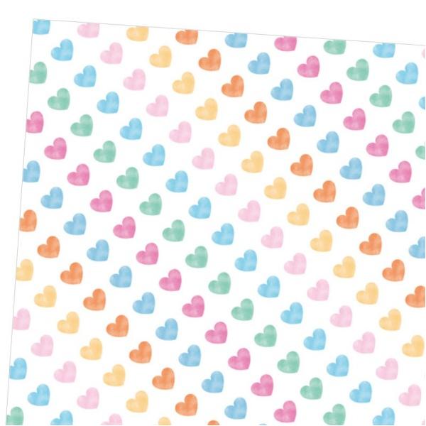 ■商品説明 キャンディのようでカラフルなハート柄が印象的な包装紙です。  様々なシーンでお使いいただけます。  50枚入。  ■材質 上質紙64g ■サイズ 750×528mm ■規格 半才 ■柄 ハートドロップ   【サイズ】 750×5...