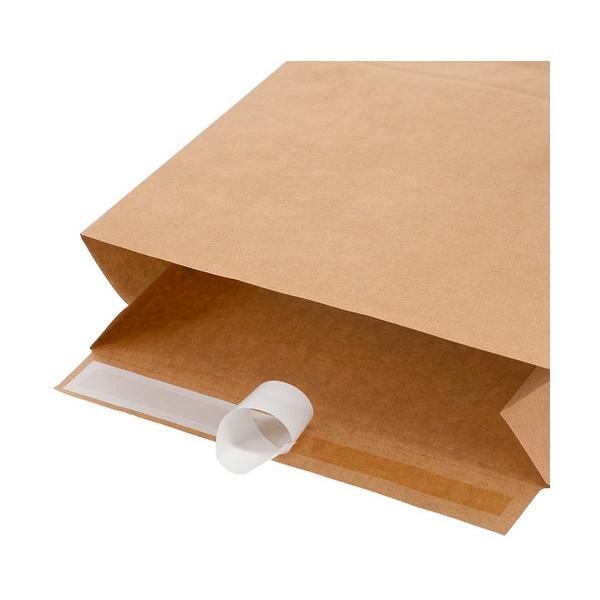 ■特徴 ベロ付きの宅配袋です。 口の部分に封緘用のテープがついています。 ■用途 アパレルや書類、小物などの発送に。 ■材質 未晒クラフト紙100g    【カラー】 未晒無地 【重量】 231G 【入数】 50枚 【原産国】 中国製 00...