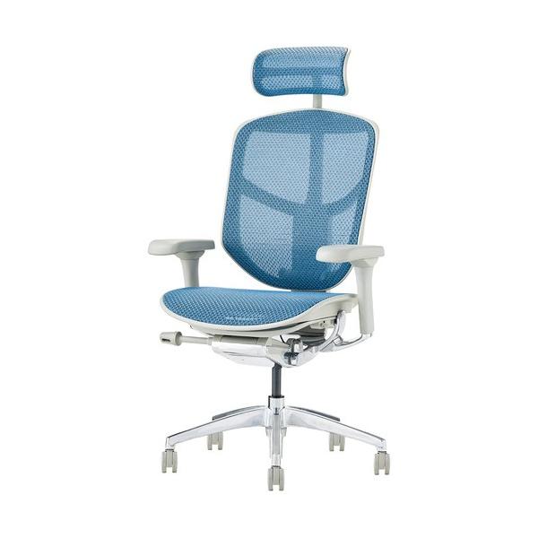 ■特長 腰へのフィット感・サポートに重点を置いて設計された高機能チェアです。  ■用途 デスクチェア・オフィスチェア・在宅用チェア・マネージメントチェア ■仕様 張地:エラストメリックメッシュ 背面色:ブルー 座面色:ブルー 脚色:アルミ ...