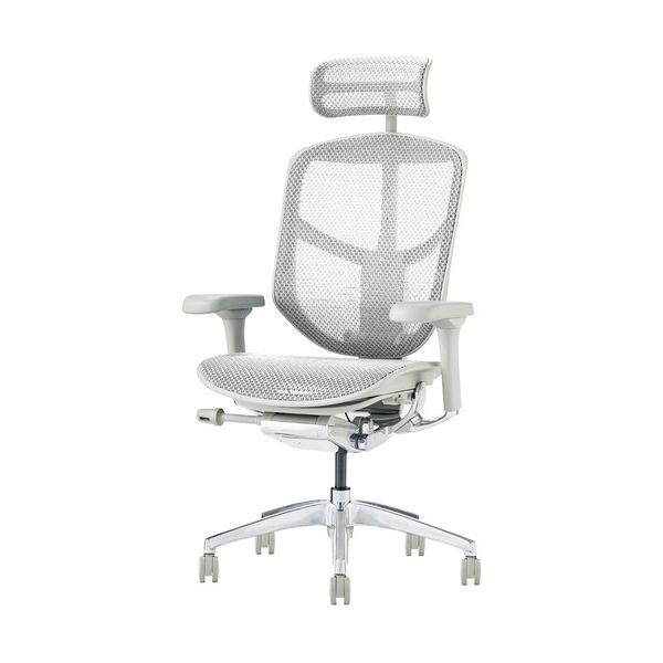 ■特長 腰へのフィット感・サポートに重点を置いて設計された高機能チェアです。  ■用途 デスクチェア・オフィスチェア・在宅用チェア・マネージメントチェア ■仕様 張地:エラストメリックメッシュ 背面色:ホワイト 座面色:ホワイト 脚色:アル...