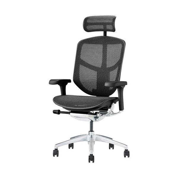 ■特長 腰へのフィット感・サポートに重点を置いて設計された高機能チェアです。  ■用途 デスクチェア・オフィスチェア・在宅用チェア・マネージメントチェア ■仕様 張地:エラストメリックメッシュ 背面色:ブラック 座面色:ブラック 脚色:アル...