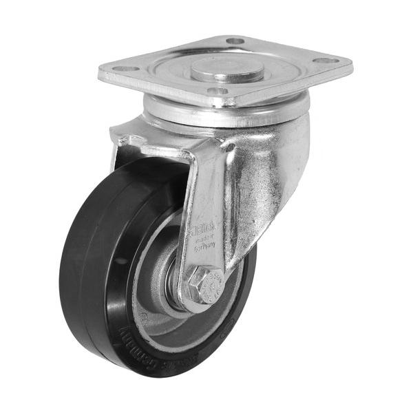 ■特徴 自在旋回部に特殊熱処理された部品を用い、大きな衝撃や長期の負荷にも耐えられる構造です。 アルミダイカスト製の芯金でサビなどの腐食に強いです。 車輪には密封型ラジアルボールベアリングを使用しているので、グリースの追加注入がなくとも静か...