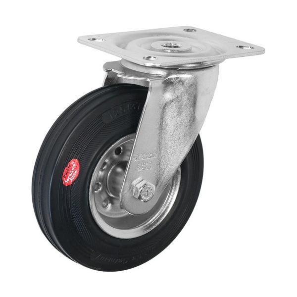 ■特徴 最高使用温度下での連続使用は最長1時間、使用後は約1時間のクールダウンが必要です。 自在旋回部には特殊耐熱グリースを使用しています。 ニードルベアリングを使用しているので、走行は静かで滑らかです。 Blickle社製 ■用途 製菓・...