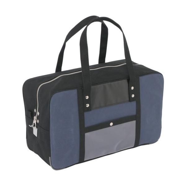 ■特徴 擦り切れに強く、耐久性に優れた帆布生地を使用したボストンバッグです。 既にお持ちの南京錠等で施錠可能な金具の付いたタイプです。 両面に宅配伝票用透明ポケットが付いているので梱包無しでそのまま配送することができます。 ポケット上部には...