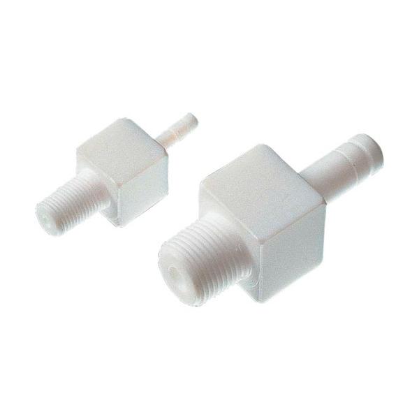 ■特徴 注意:一方がPTオスネジ、一方が竹の子型で各種チューブ接続できます。 ■材質 フッ素樹脂(PTFE)    【原産国】 日本製 04192