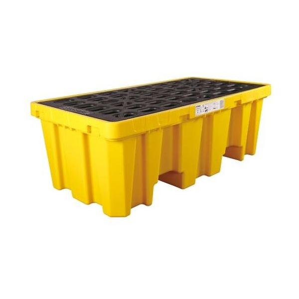 ●適用ドラム缶数:2本●容量(L):220●材質:HDPE●最大負荷重量:2000kg●サイズ:1310×670×450mm●適用フォークサイズ:フォーク間隔/360・380mm、フォーク幅/150・160mm●重量:28kg   【入数】...