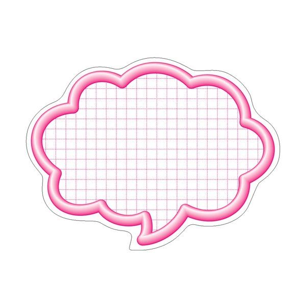 プクッとした枠デザインがかわいい、抜き型カード。 記入しやすい方眼アミ目入です。   【サイズ】 96×126mm 【カラー】 ピンク 【重量】 121G 【入数】 50枚 【原産国】 日本製 164192