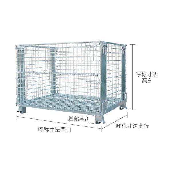 ■特徴 吊りリング付で吊り上げ作業ができ、資材の保管、運搬、積み下ろしが安全に行えます。 段積みが可能なため、スペースを有効に利用できます。 フォークリフトの無い作業現場で使用できます。 柱がない為、折りたたみ効率が良くなります。 積載容量...