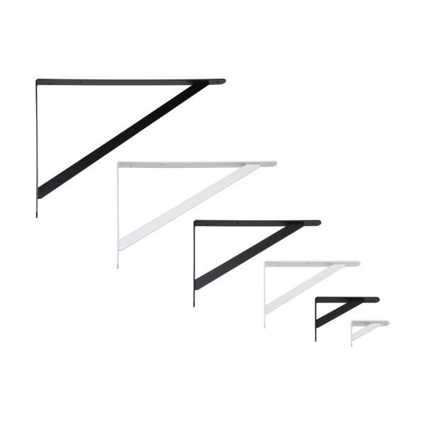 ■特徴 ねじ頭が本体と同じ色の取付ねじが付属します。 ■仕様 重量用の棚受で、大きな棚にも使用可能。 ■材質 鋼 ■注意 強度のある場所に、金具でしっかりと取り付けてください。 棚受として使用する際の荷重による傾きを防ぐため、開き角度が90...