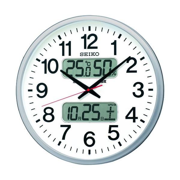 ■特徴 秒針はコチコチしないスイープ秒針です。 液晶部分は5段階のコントラスト調整ができます。 直径500mmの大型電波時計です。  ■用途 オフィスや公共空間におすすめです。  ■仕様 プラスチック枠 前面ガラス 温湿度表示  ■注意点 ...