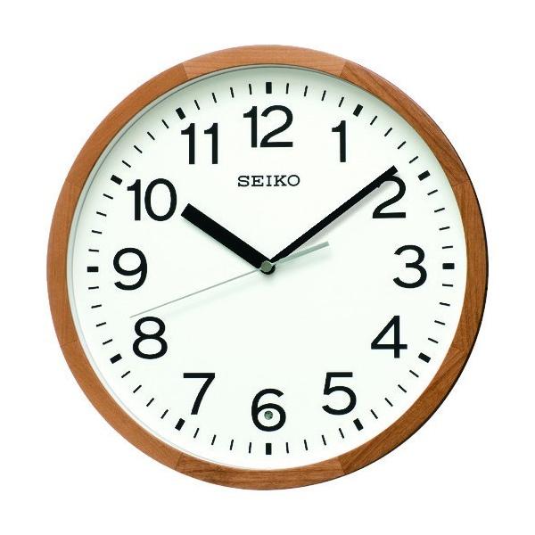 天然木を使用したシンプルな電波時計です。 スイープ秒針、おやすみ秒針、電池切れ予告機能付きです。 木枠 前面ガラス 電源(V):単3アルカリ乾電池×1本（付属） 色:茶 直径(mm):300 厚さ(mm):47 電池寿命:約1年(納品時はモ...