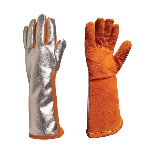 ■特徴 炎、熱、溶融金属の大きなスプラッシュに耐性があり、高温環境での使用に最適です。 裏地はウールで柔らかな手触りです。 全長約40cmで手首をしっかりガードできます。 約100℃耐熱です（短時間接触に限る）。 アゾフリーです。 ■材質 ...