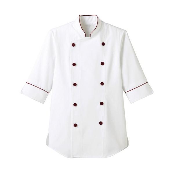 ■特徴 同色のテープと釦のアクセントがスマートな印象に。 ホワイトを基調とした汎用性の高いショップコートです。 水仕事など、腕まくりの手間なく作業ができる七分袖。 ■用途 接客、オールジャンルの飲食店向けユニフォーム ■仕様 裾脇スリット ...