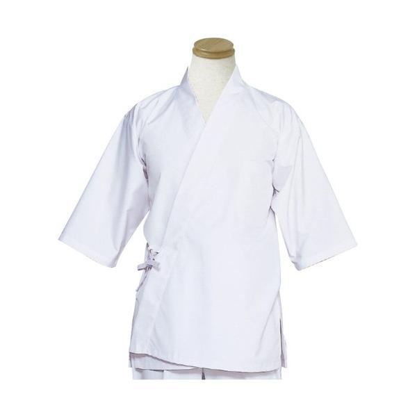 ■特徴 定番ロングセラーの調理衣シリーズのハッピ型。 丈夫でシワになりにくく、乾きやすい［お手入れ簡単］なポリエステル混紡素材。 ■用途 厨房向けユニフォーム ■仕様 内ポケット ■材質 ウェザー（ポリエステル65%・綿35%）    【カ...