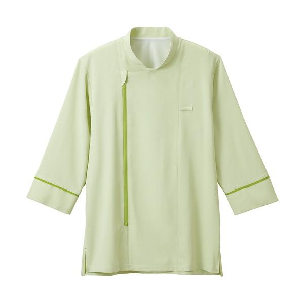 ■特徴 高機能・快適素材を使用した、軽量で動きやすいショップコートです。 着脱しやすいファスナー仕様&amp;ネームループ付きで、業務中の利便性にも配慮しています。 ポケットなしで異物混入リスクを軽減、袖の内側には体毛落下防止ネットを備えた...