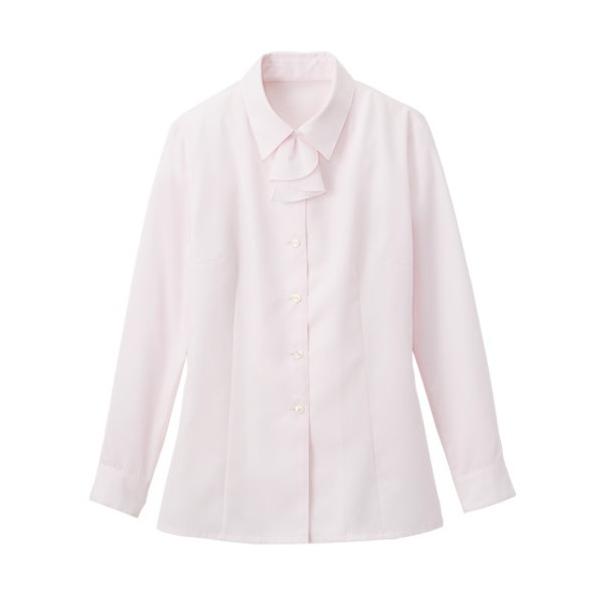 ■特徴 白×カラーの交織により、上品でやさしい色味に仕上げたレディース長袖ブラウスです。 キレイめな綾目の光沢感が、女性らしさを引き立てるツイル素材を使用。 取り外し可能な共布リボン付きで、シーンに合わせた着こなしが可能です。 台衿付きのシ...