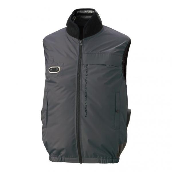 ペルチェ×ファンのW効果で、即効冷却&amp;長時間キープ。  猛暑対策の決定版、ハイブリッドクールウェア。  ハイブリッドクールウェアシリーズの半袖タイプ。  服のみ。  洗い替えに。  ■素材:ポリエステル100%(裏チタン加工) ボタ...