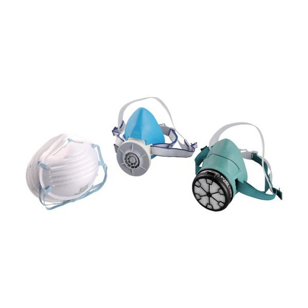 商品画像はイメージ画像です。実際とは異なる場合がございます。 【用途】 農作業・農薬散布用マスクです。 農薬散布用マスク。  【特長】 ・顔のラインに沿った三次元曲線を持つフィット感抜群の防じんマスクです。 ・急性毒性の高い粉末、液剤散布用...