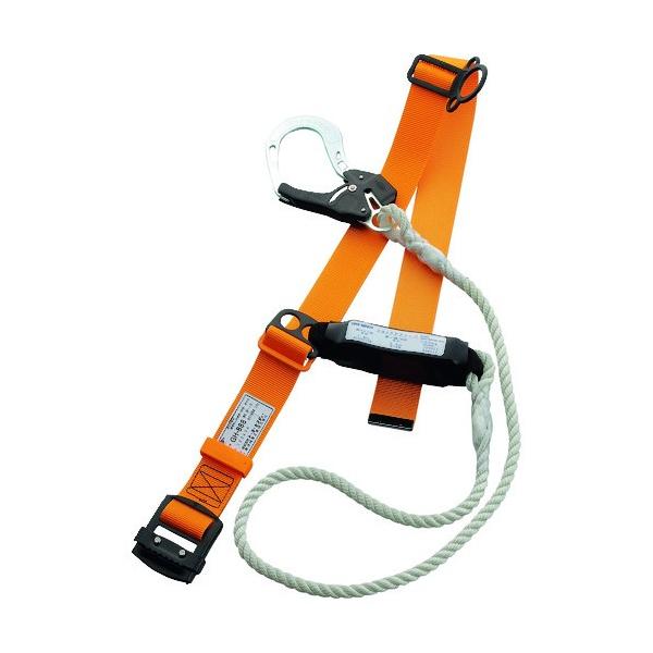 JIS T 8165規格品です。 用途 1本吊り専用（胴ベルト型）。 厚生労働省「墜落制止用器具の規格」適合品 胴ベルト型 第一種 使用可能質量(kg):100 最大自由落下距離:1.8m (落下距離:3.6m) 色:黄 胴ベルト幅×長さ(...