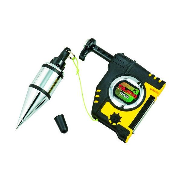 ■特徴 自動静止構造で素早く止まる下げ振り「ピーキャッチクイックブラ400」付です。 自動巻取式です。 木部、鉄部、アルミサッシ、コンクリートに取付可能です。 超強力磁石を採用しています(磁束密度130mT)。 ケースはABS樹脂とエラスト...