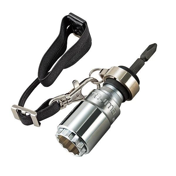 ●特長: ・よく使う2つのソケットを内蔵 ※交換ビットはタジマ純正ビットまたは市販のインパクトドライバー用6.35mm六角軸ビット(溝位置13mm)55mm以上をご使用ください ●呼び寸法:17×21 ●角数:12角 ●製品重量:200g ...