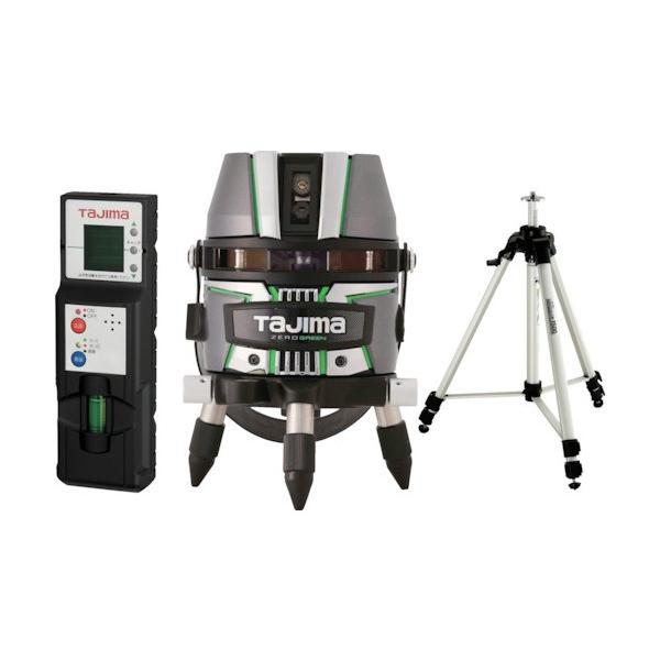 KY｜高精度 矩・横レーザー?3WAY 「受光器・三脚セット」 鮮視度500の新世代シャープグリーン(520nm)ライン 横ラインはワイド180°照射 手動でも精密な地墨合わせができる回転微調整機能付 本体に直接三脚の取り付けができます 単...