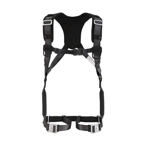■特徴 装着性と価格バランスに優れたスタンダードモデル 腰道具を付けたまま脱ぎ着ができます。ハーネスを使う時に胴ベルトを外す必要がありません。 高耐久スチールワンタッチバックル仕様です。 形が崩れず脱ぎ着しやすい肩・背中パッドを標準装備です...
