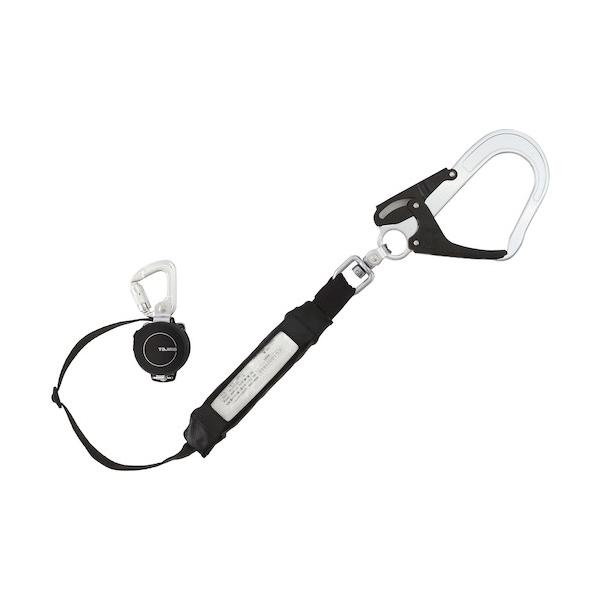 ■特長 ハーネス・胴ベルト用兼用ランヤード巻取式シングルL5フックです。  これ一本でハーネス型と胴ベルト型どちらにも対応します。  ハーネス型・胴ベルト型どちらでも使いやすいです。  フリー/オートストップ切替機構です。  他ランヤード・...